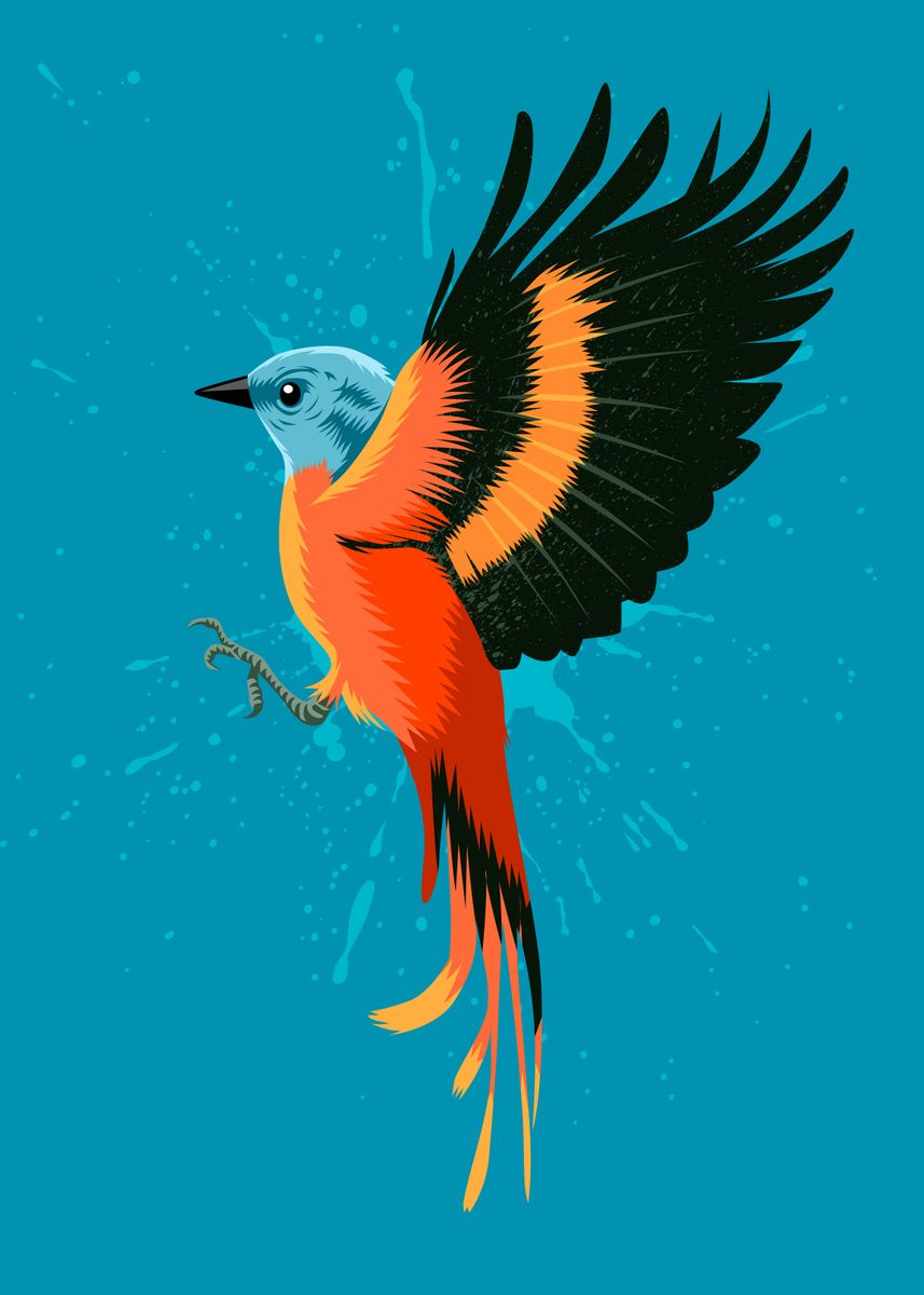'Fly bird' Poster, picture, metal print, paint by Alberto Perez | Displate