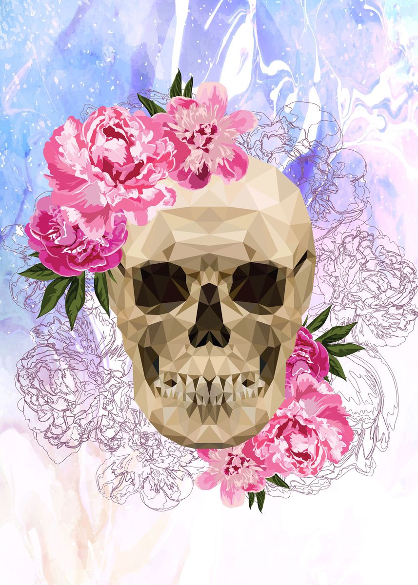 'Fancy Skull' Poster, picture, metal print, paint by Alexandre Ibáñez ...