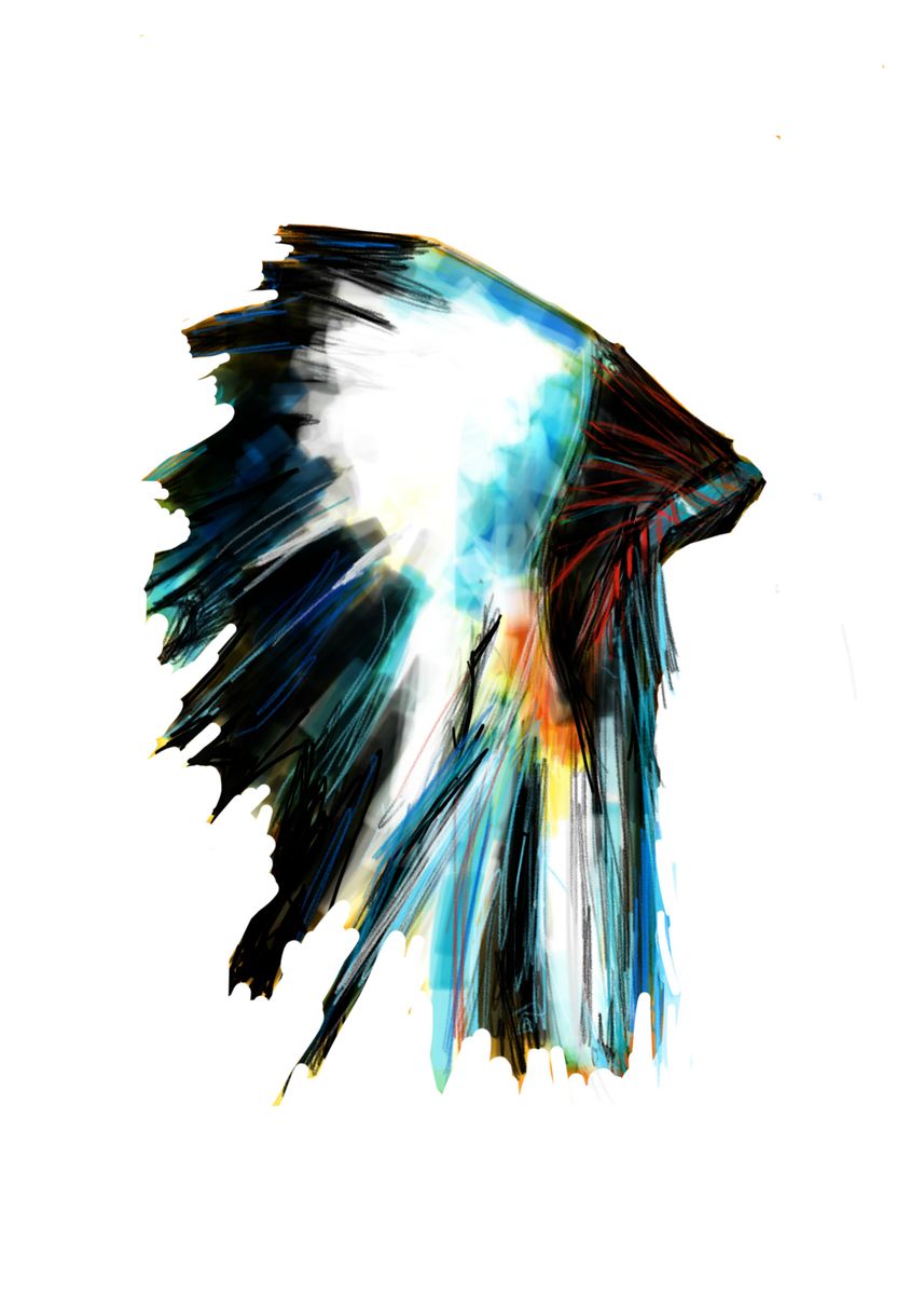 'Headdress ' Poster by James Peart | Displate