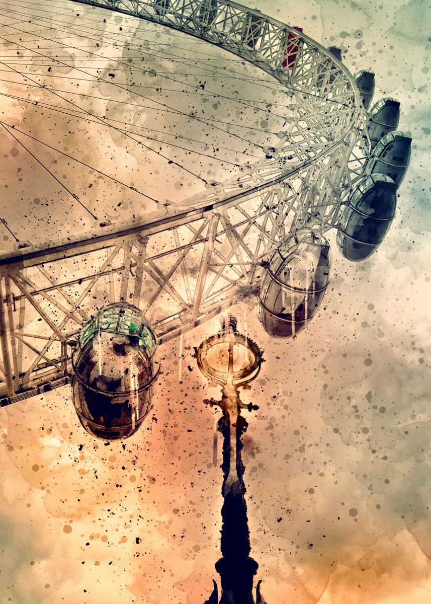 'London Eye' Poster by Svetlana Sewell | Displate