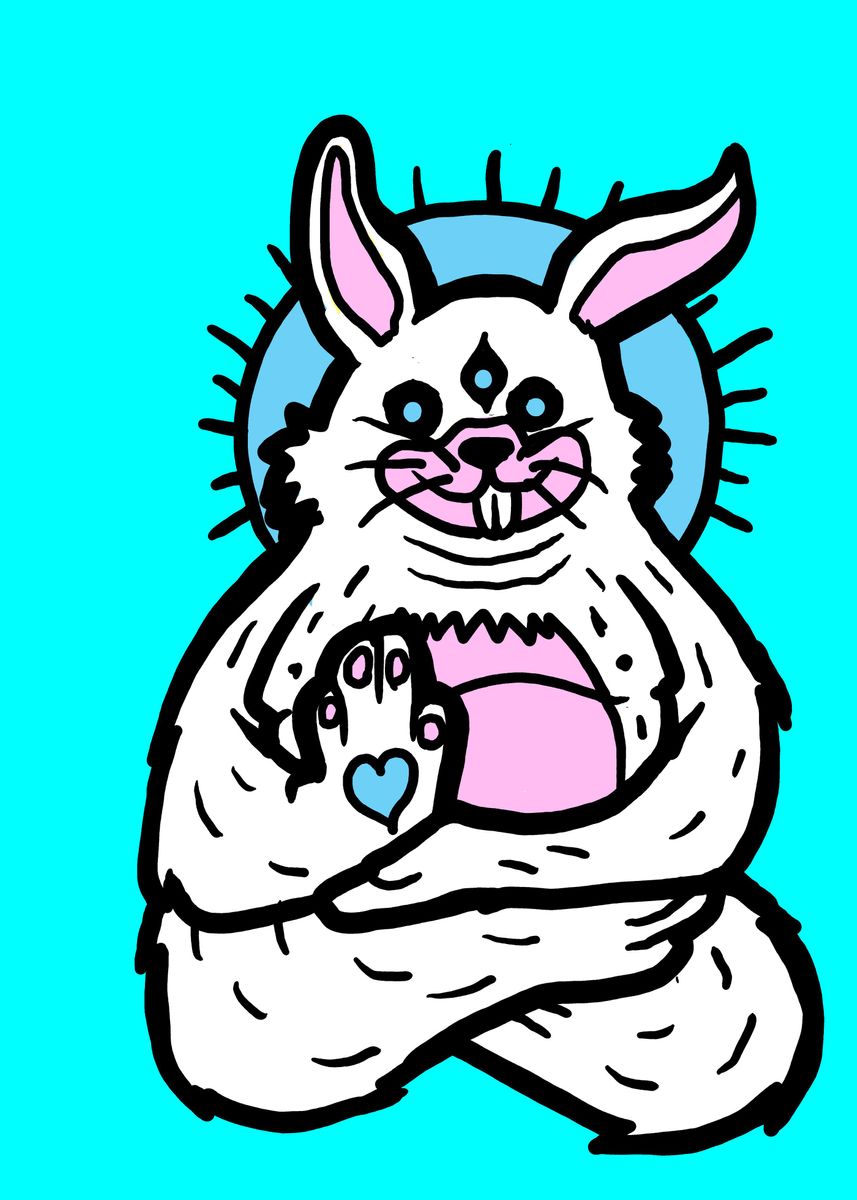 'Spirit Bunny' Poster, picture, metal print, paint by Jonah Block ...