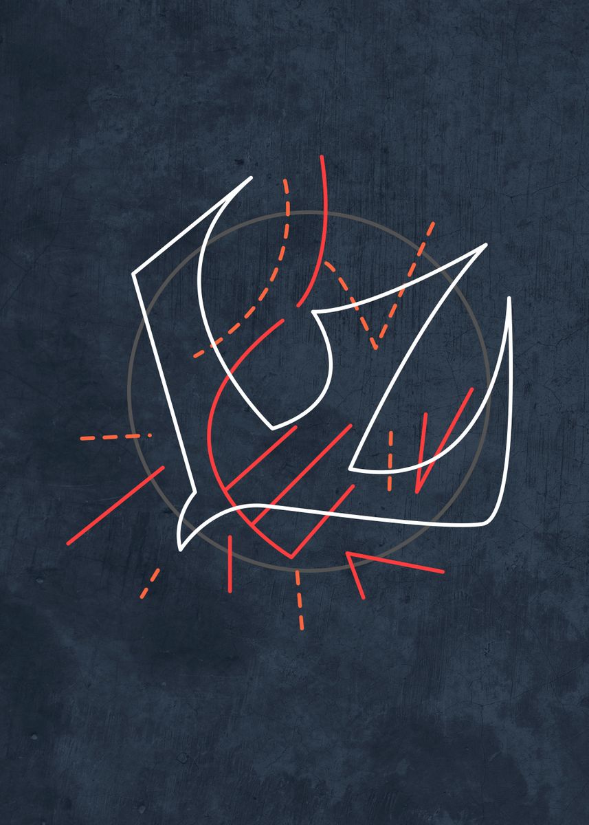 'Hand drawn vector illustration or drawing of a contempo ... ' Poster ...