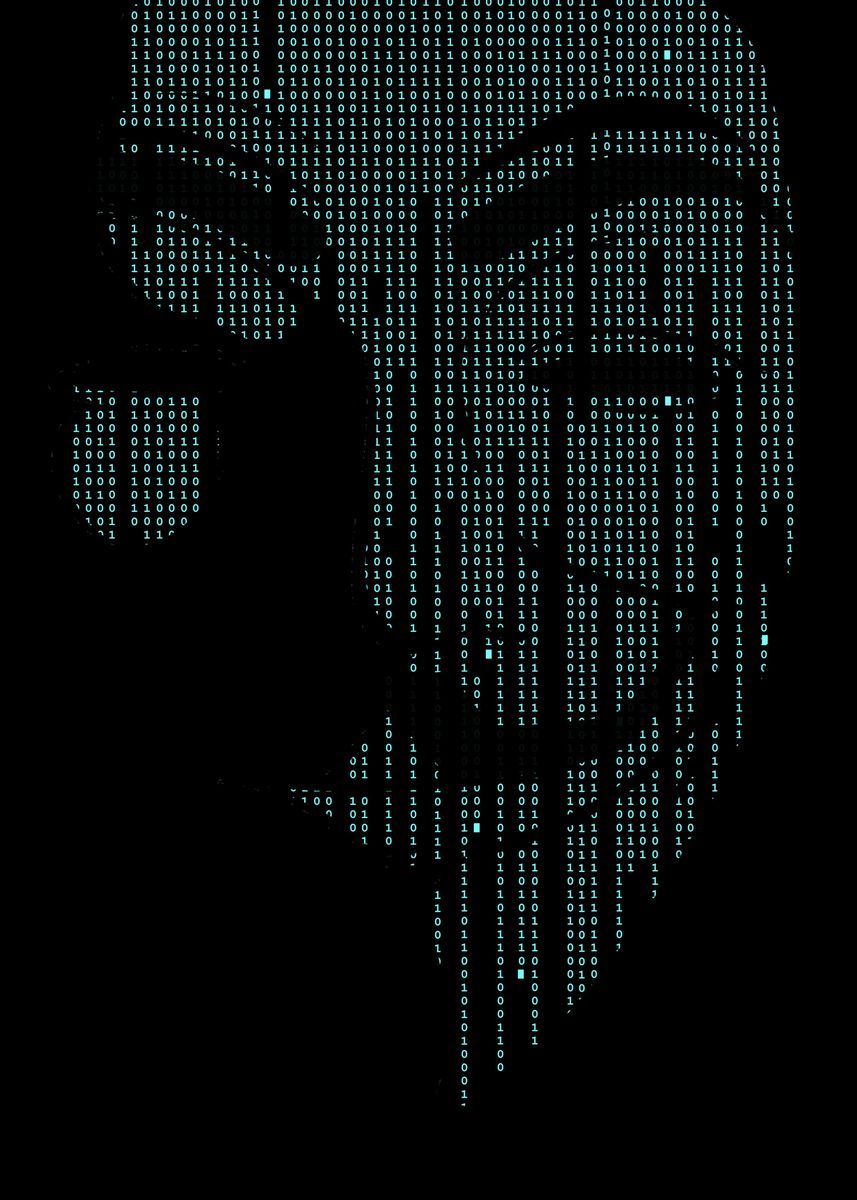 'Binary' Poster, picture, metal print, paint by Grant Shepley | Displate