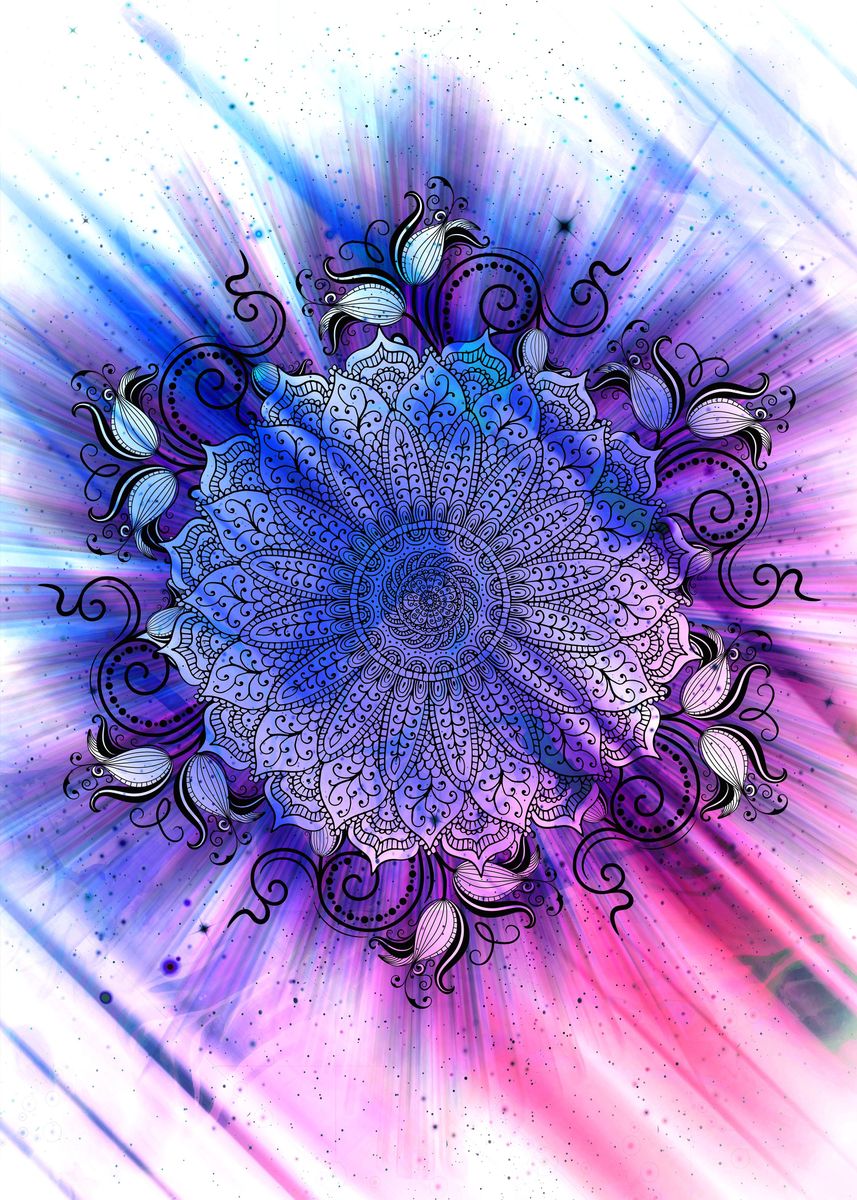 'Mandala - Inverse Universe II' Poster, picture, metal print, paint by ...