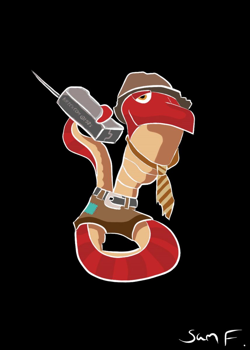 'Trowzer from the game Yooka Laylee' Poster, picture, metal print ...