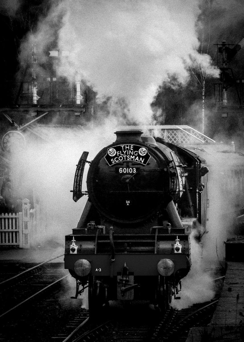 'The Flying Scotsman leaving Grosmont station' Poster, picture, metal ...