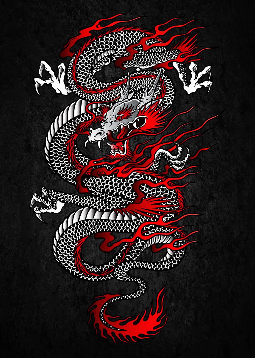 'Asian Dragon' Poster, picture, metal print, paint by Cornel Vlad ...