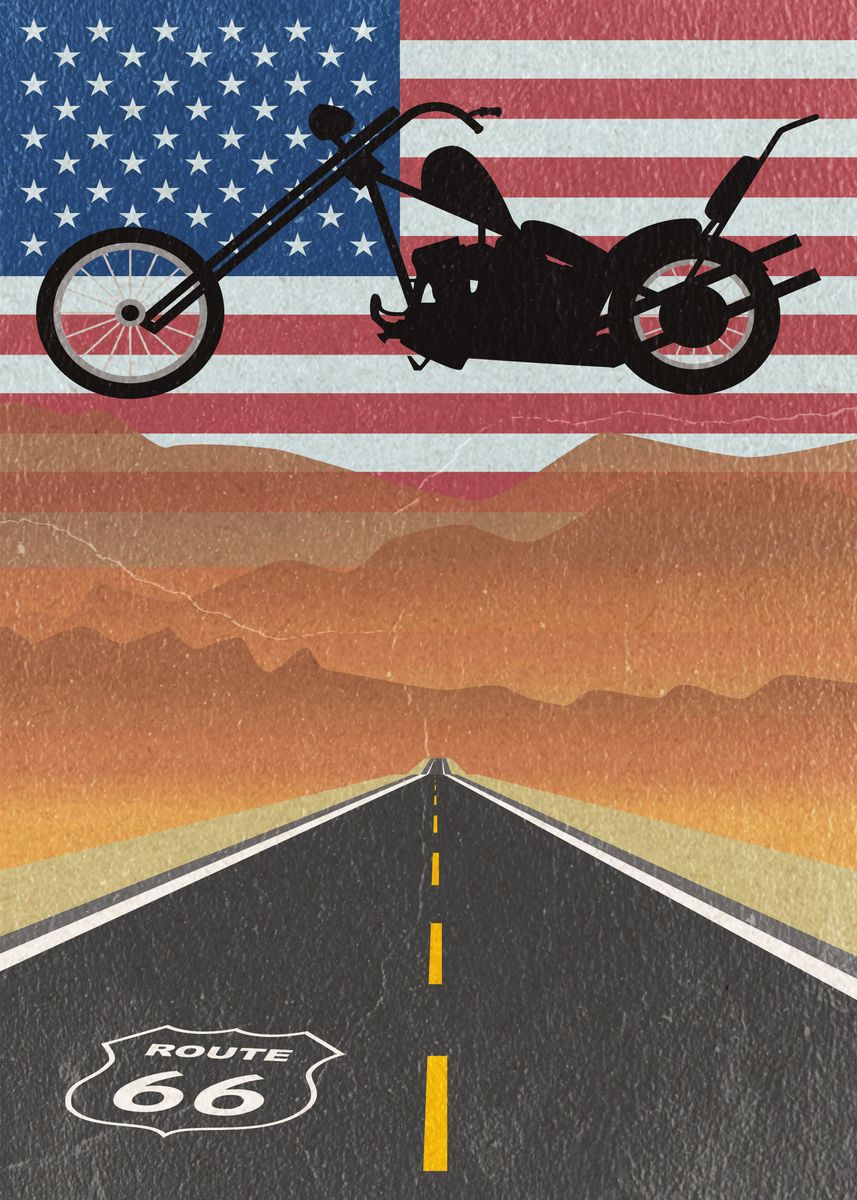 'Easy Rider' Poster, picture, metal print, paint by Emese Horvath ...
