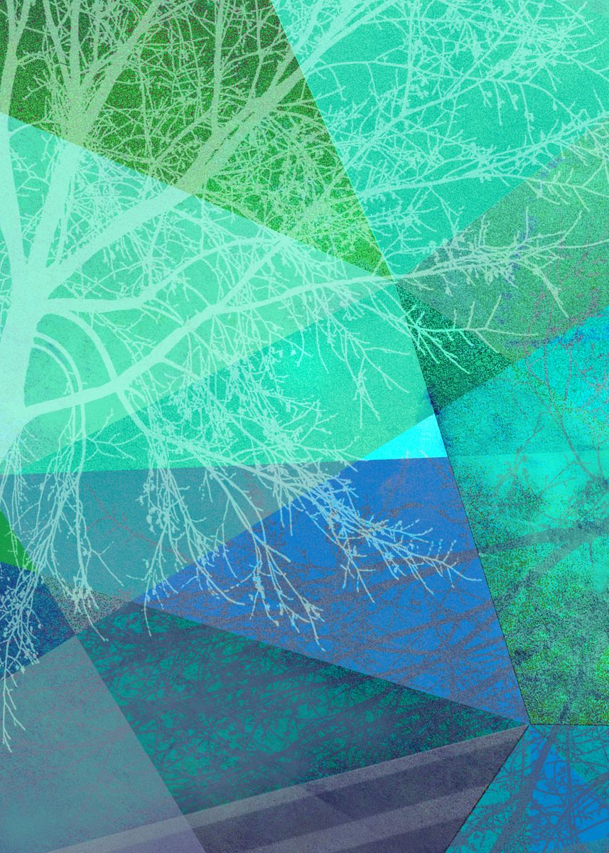 'P19-C TREES AND TRIANGLES' Poster by Pia Schneider | Displate