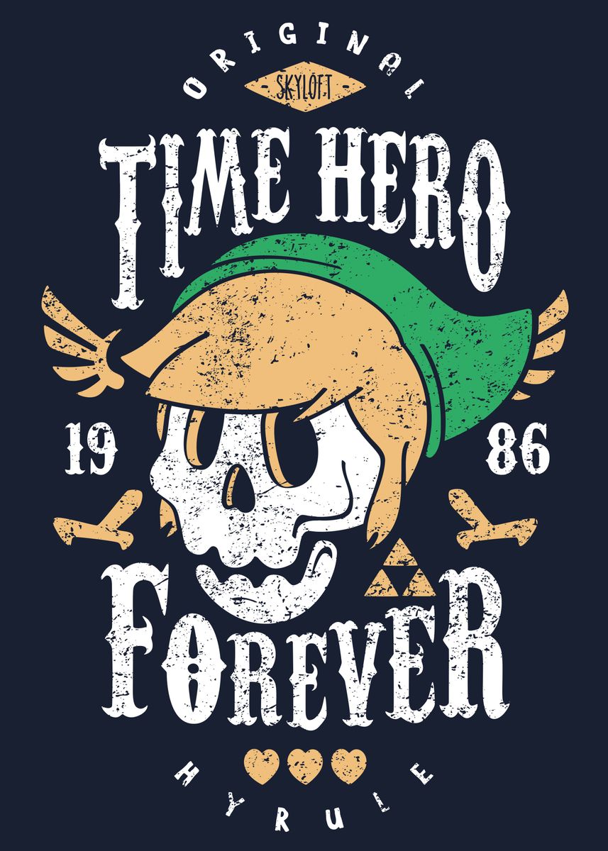 'Time Hero Forever' Poster, picture, metal print, paint by Olipop Art ...