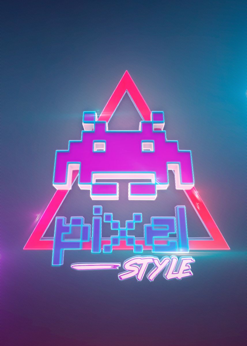 '3D pixel 80s style (modeling, post-production, edition ... ' Poster ...