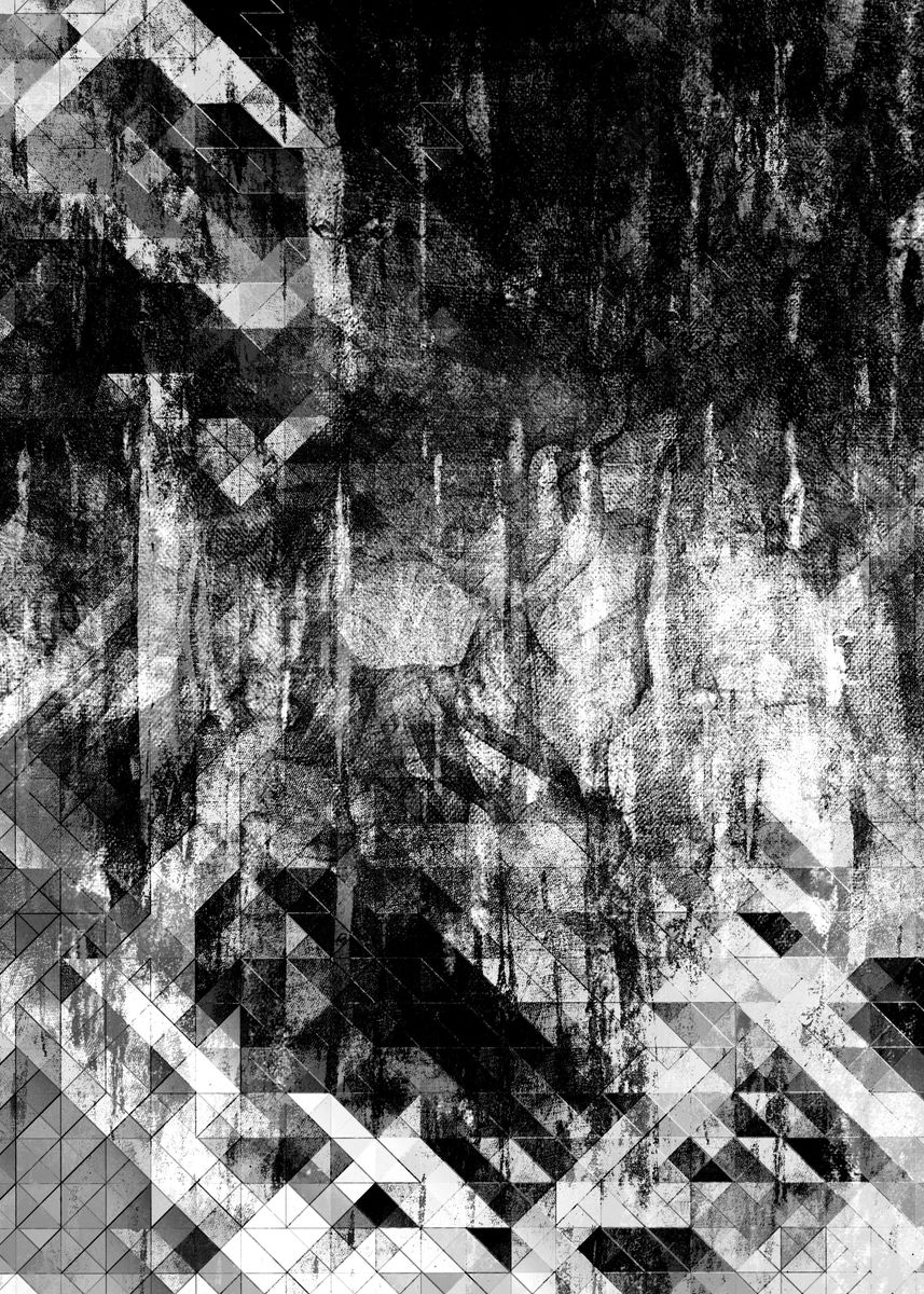 'abstract geometric black/grey' Poster by Filippo B | Displate