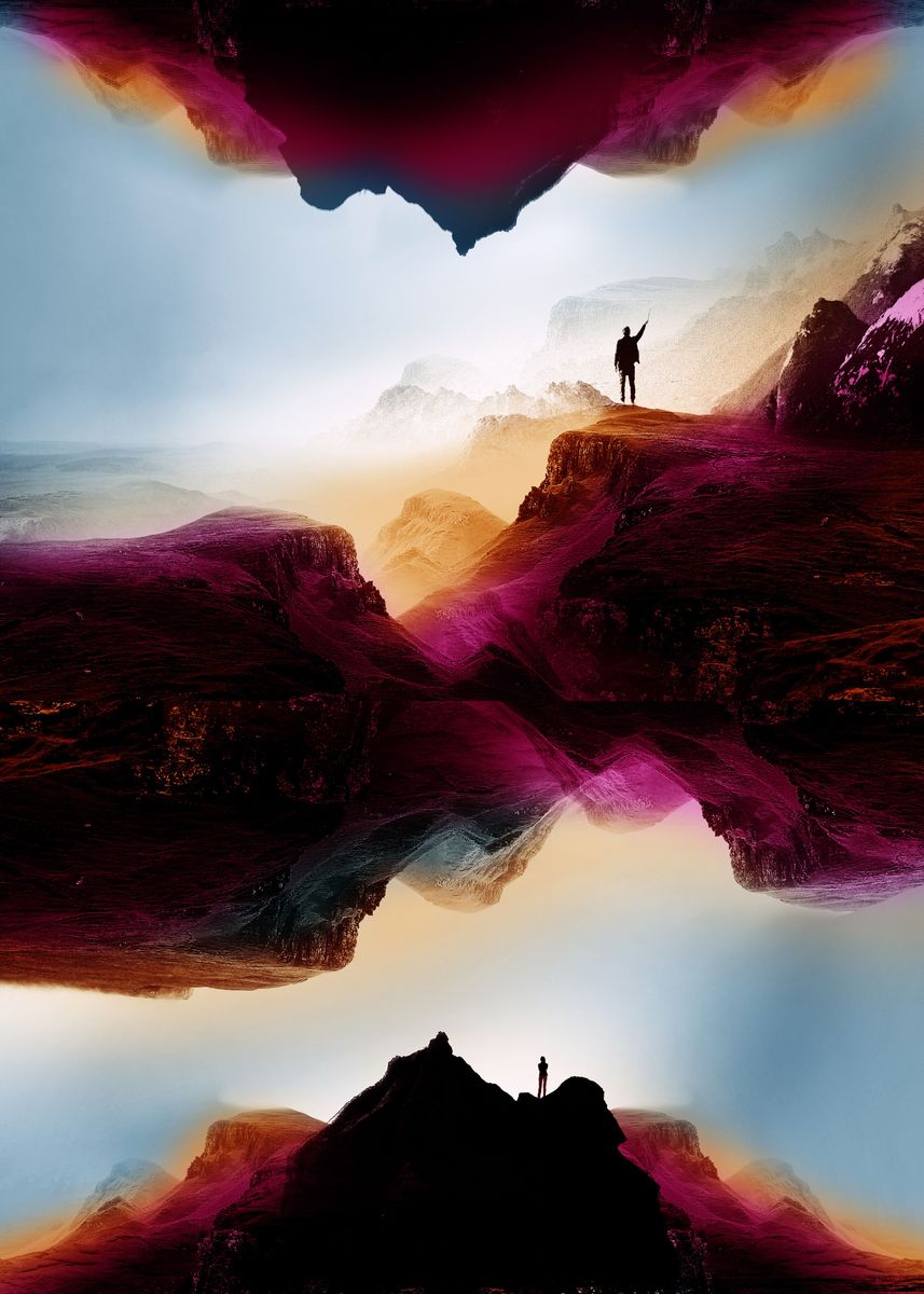 'An abstract memory from th' Poster, picture, metal print, paint by ...