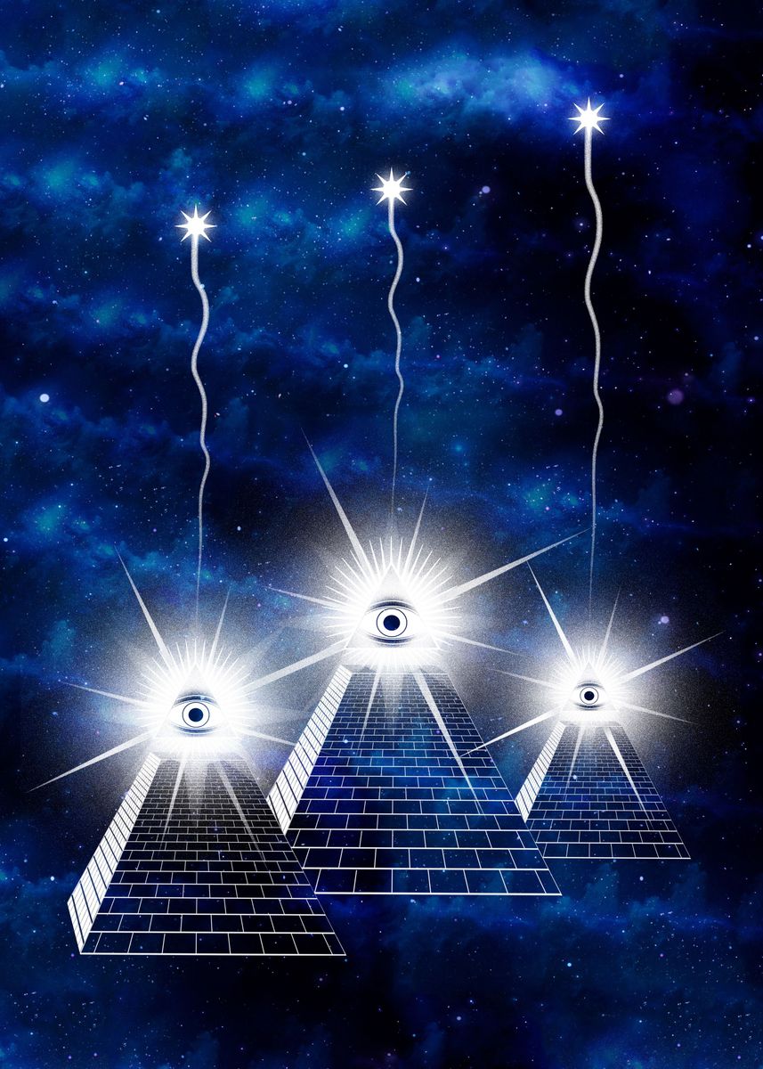 'secrets of the pyramids' Poster, picture, metal print, paint by ...