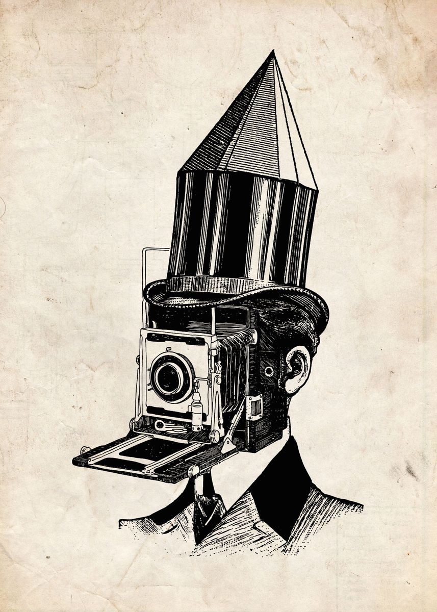 'camera head' Poster, picture, metal print, paint by kiryadi kiryadi ...