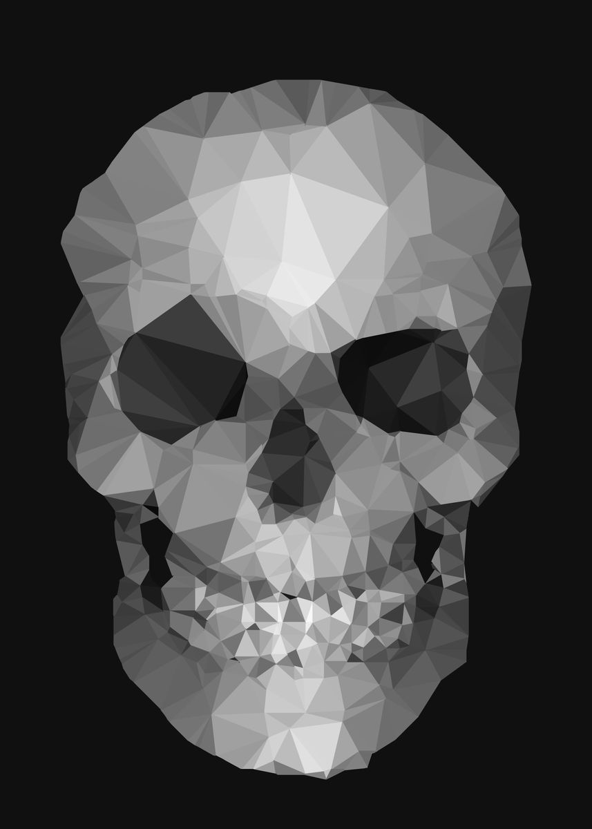 'Polygons skull' Poster, picture, metal print, paint by WAM DESIGN ...