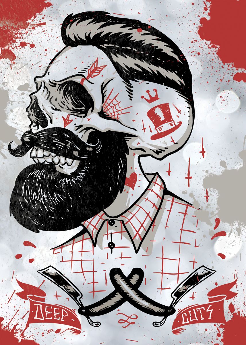 'Deep Cuts' Poster, picture, metal print, paint by DD ART | Displate