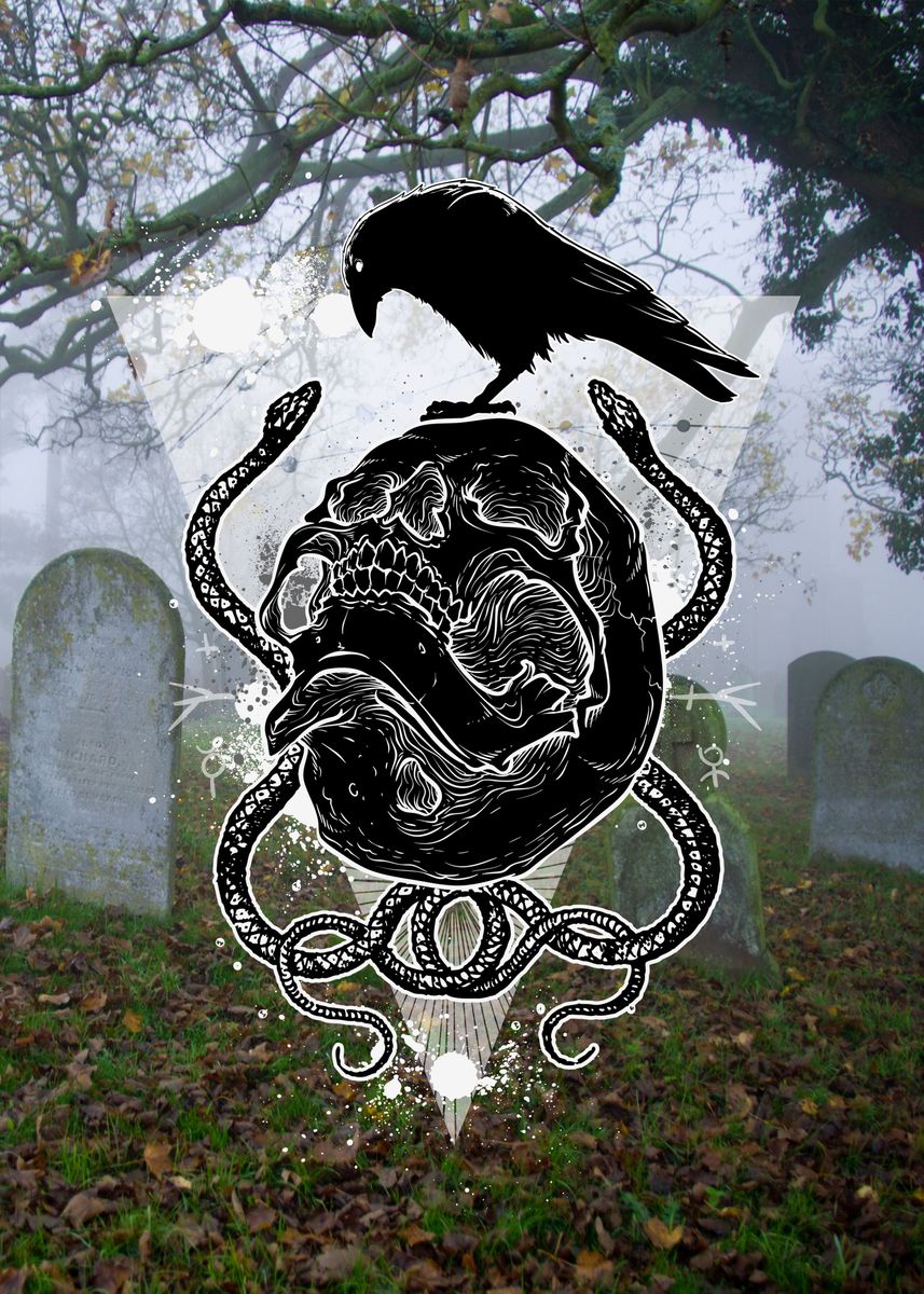 'Graveyard' Poster, picture, metal print, paint by DD ART | Displate