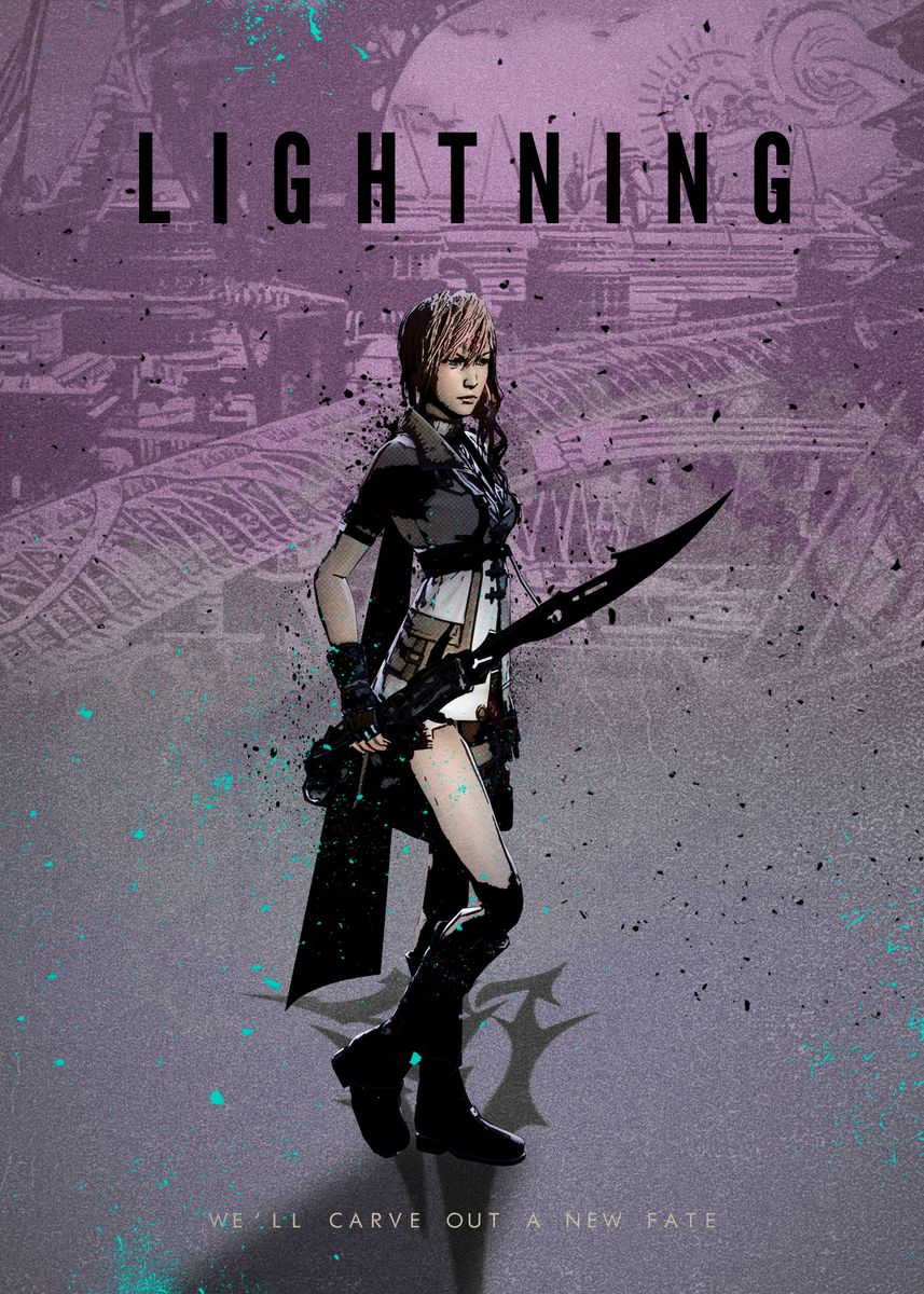 'Lightning Final Fantasy ' Poster, picture, metal print, paint by ...