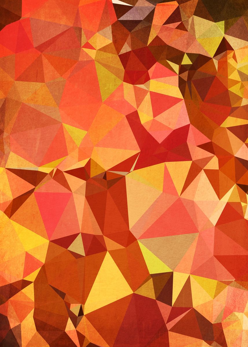 'This creation includes triangles in the colors of fall. ... ' Poster ...