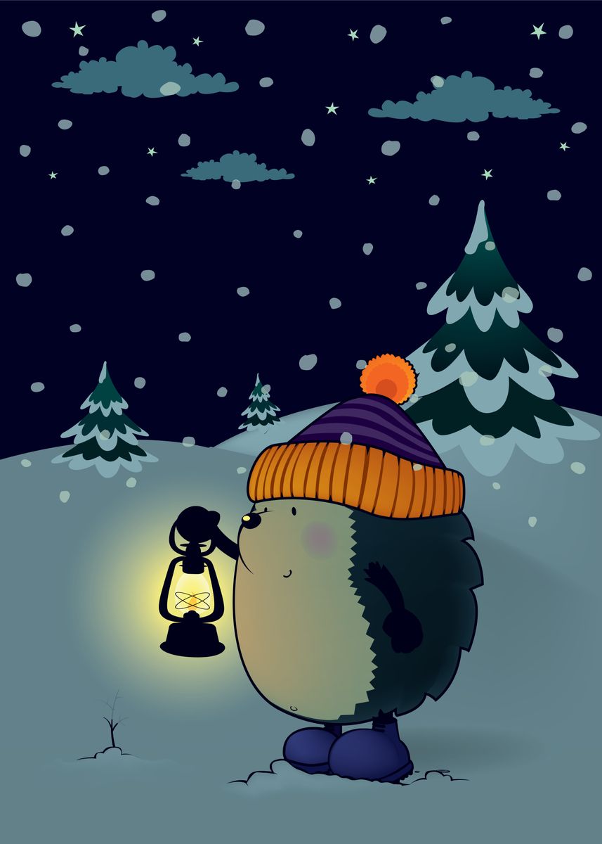 'Silent night' Poster by mangulica illustrations | Displate