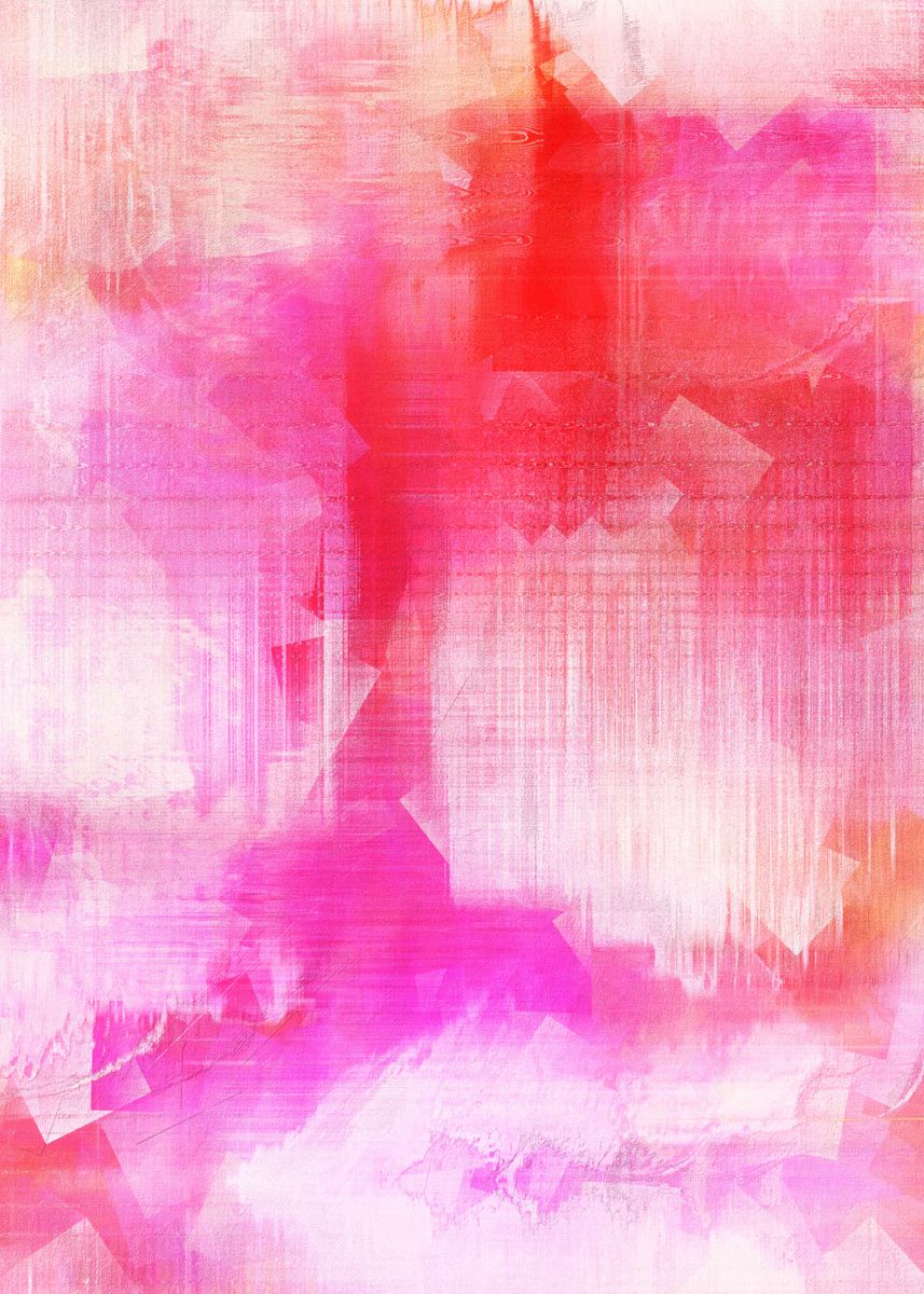 'modern pink art' Poster, picture, metal print, paint by Christine ...