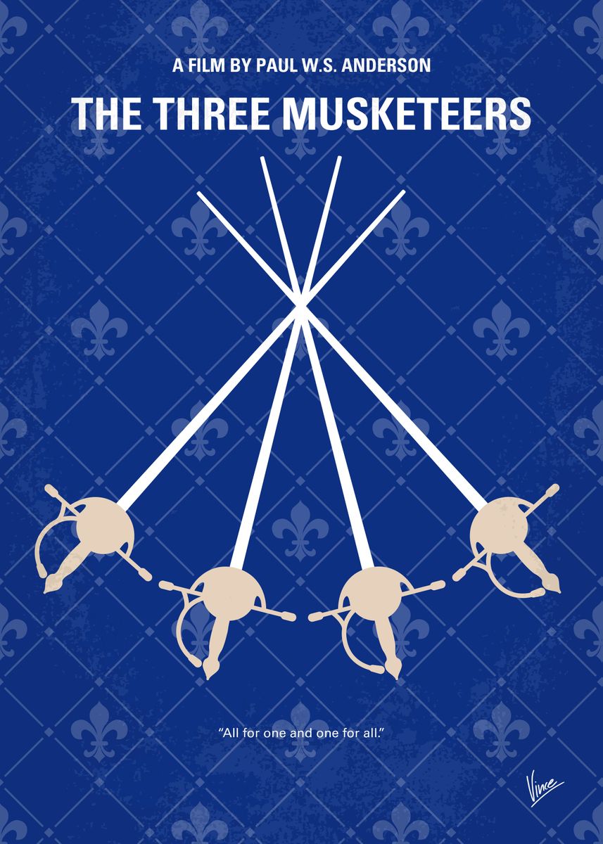 'No724 My The Three Musketeers minimal movie poster The ... ' Poster ...