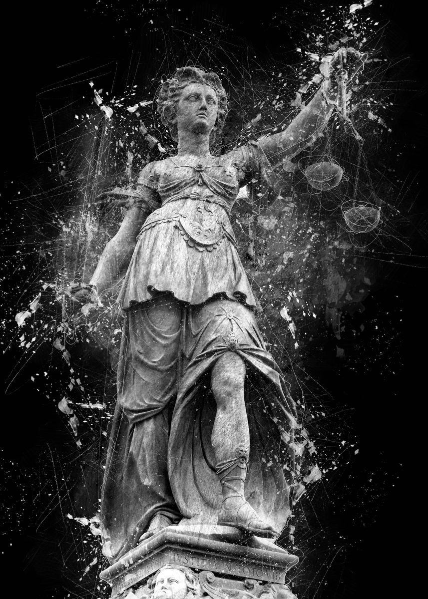 'Justice' Poster, picture, metal print, paint by Cornel Vlad | Displate