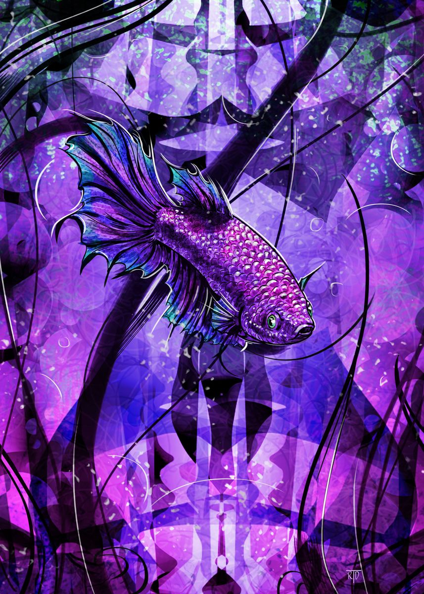 'Go with the Flow - Violet Colors. Cheers and Enjoy!' Poster by Rory ...