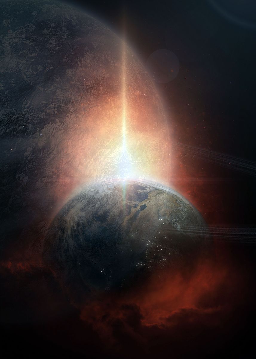 'New Moon Rising' Poster, picture, metal print, paint by David Hughes ...