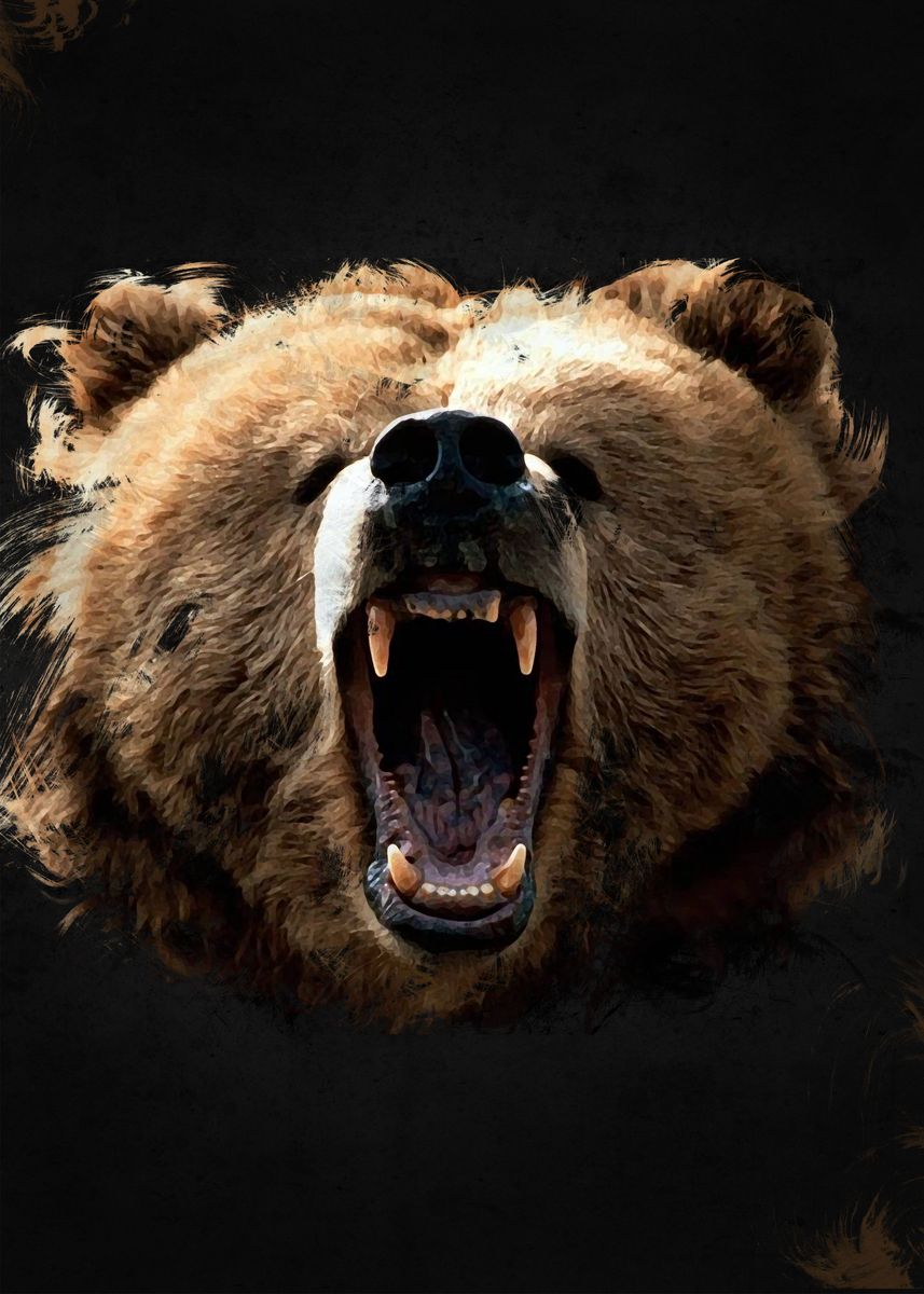 'Bear' Poster, picture, metal print, paint by Axel Sardinha | Displate