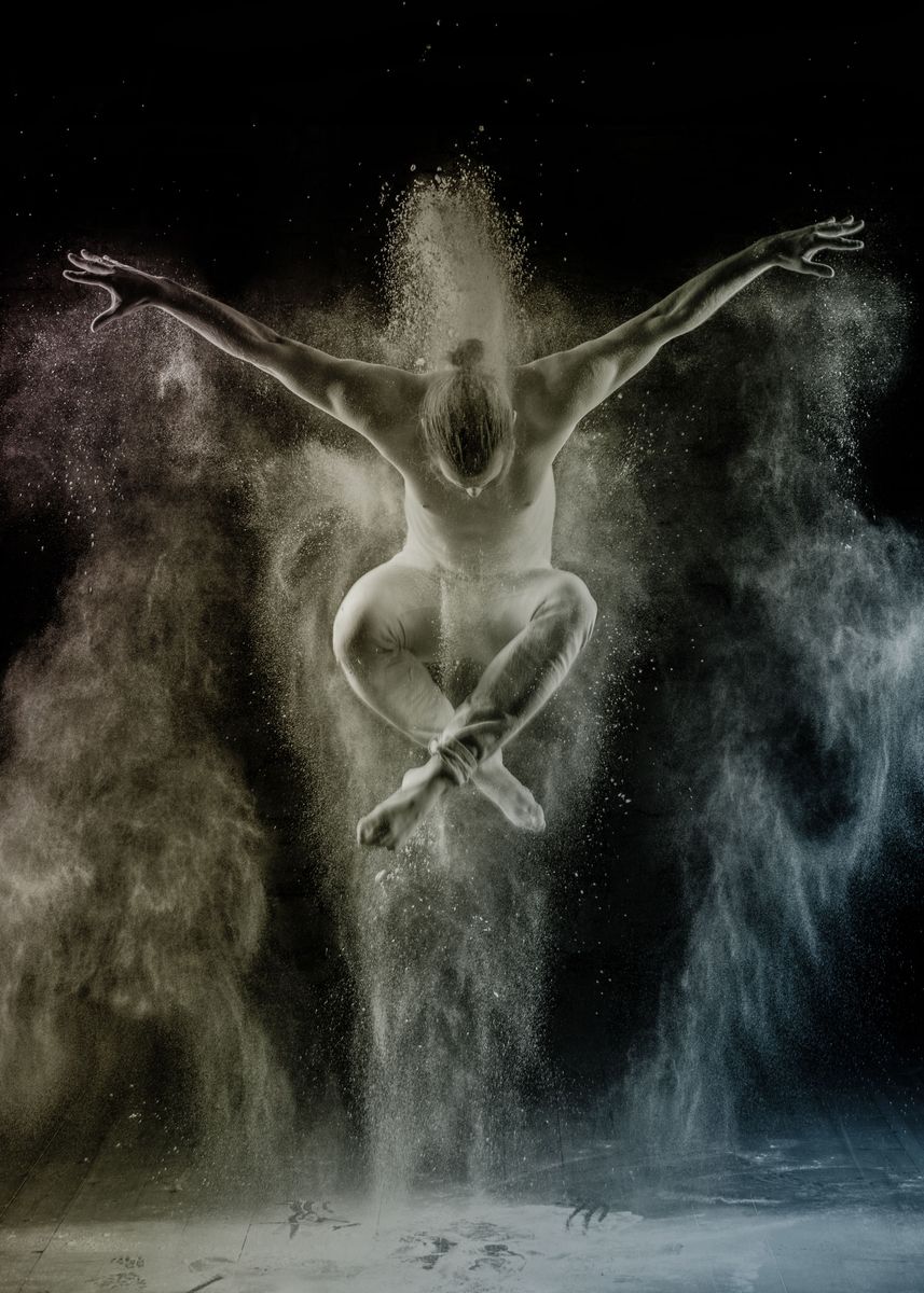 'Ballet dancing with chalk. ' Poster, picture, metal print, paint by ...