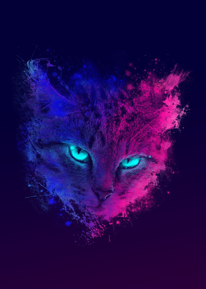 'Space Gaze' Poster, picture, metal print, paint by Lou Patrick Mackay ...