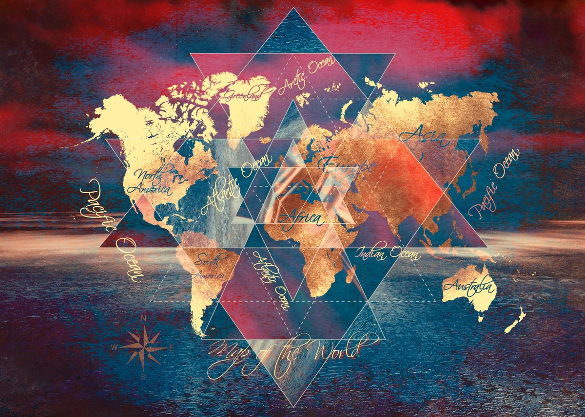 'world map sacred ' Poster by JBJart Justyna Jaszke | Displate