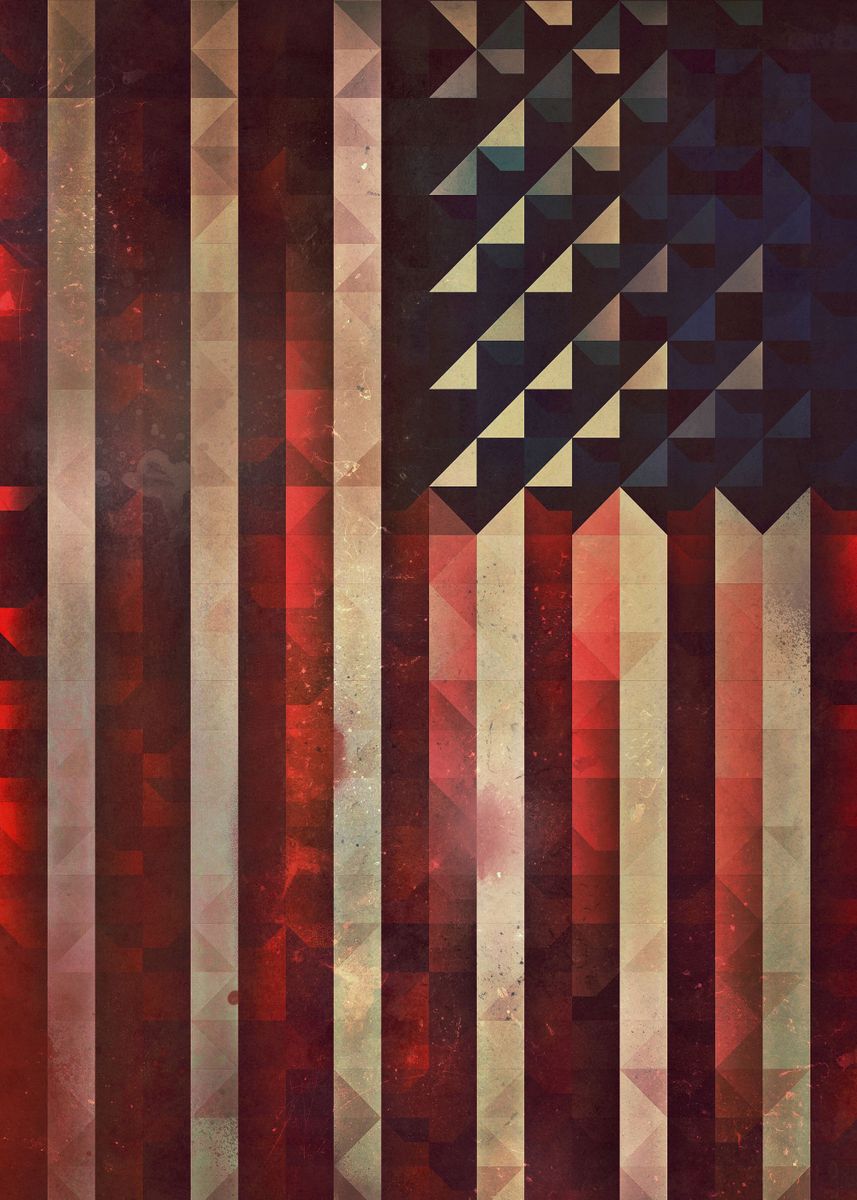 'American flag / 1776' Poster by Spires // | Displate
