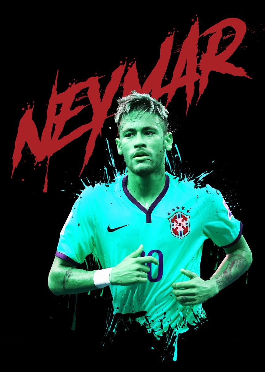 'Neymar' Poster, picture, metal print, paint by Colo Art | Displate