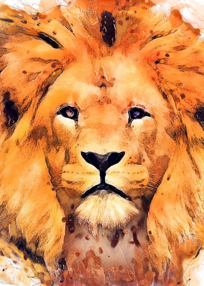 'Lion' Poster, picture, metal print, paint by JBJart Justyna Jaszke ...