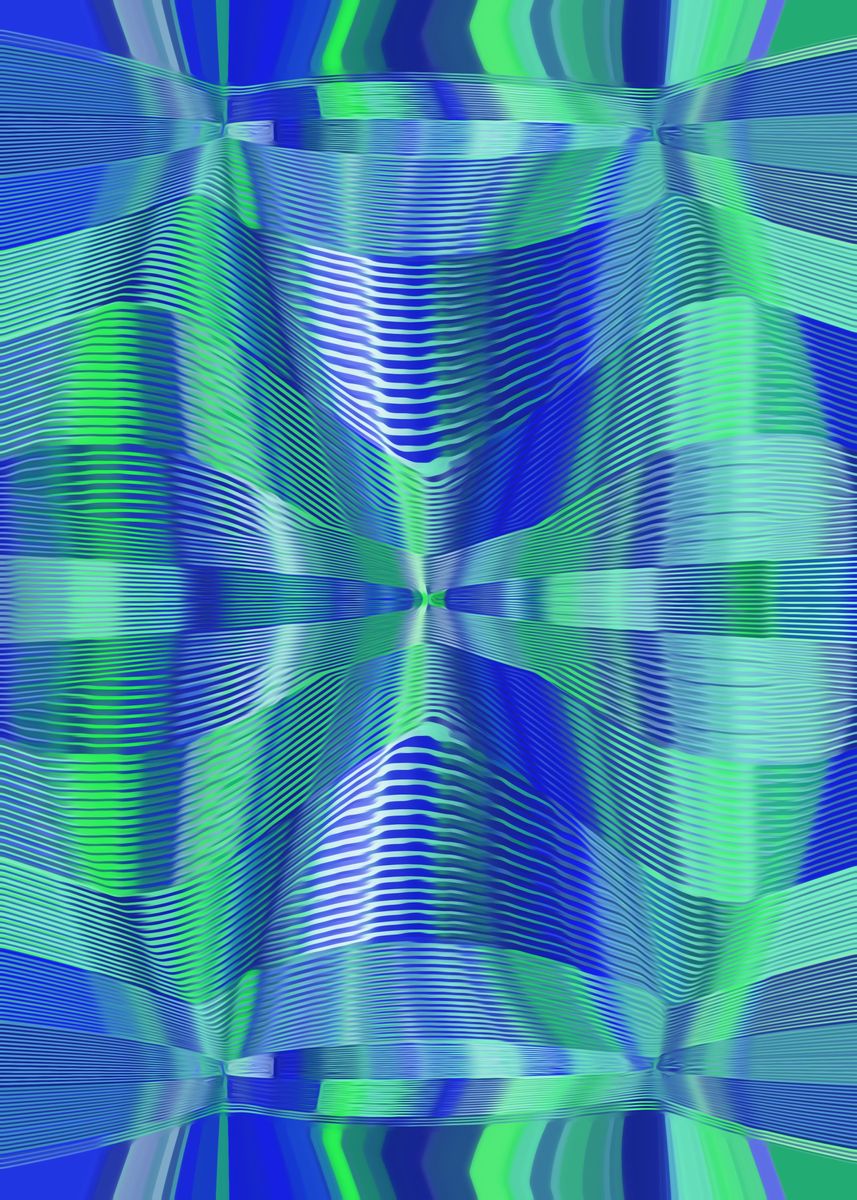 'blue and green lines drawing texture abstract backgroun ... ' Poster ...