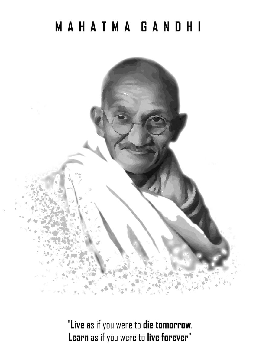 'Mahatma Gandhi' Poster by Xavier Vieira | Displate