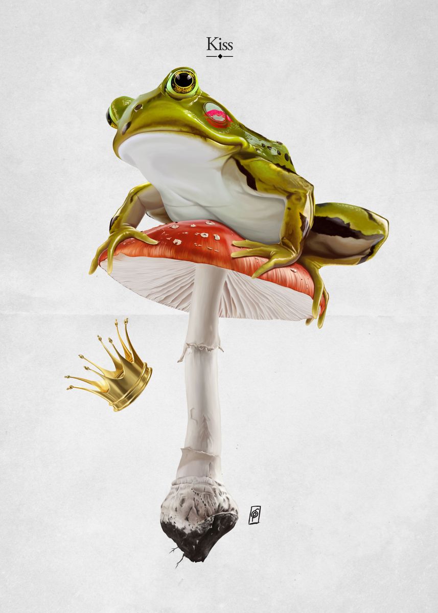 'Kiss' Poster by rob art | illustration | Displate