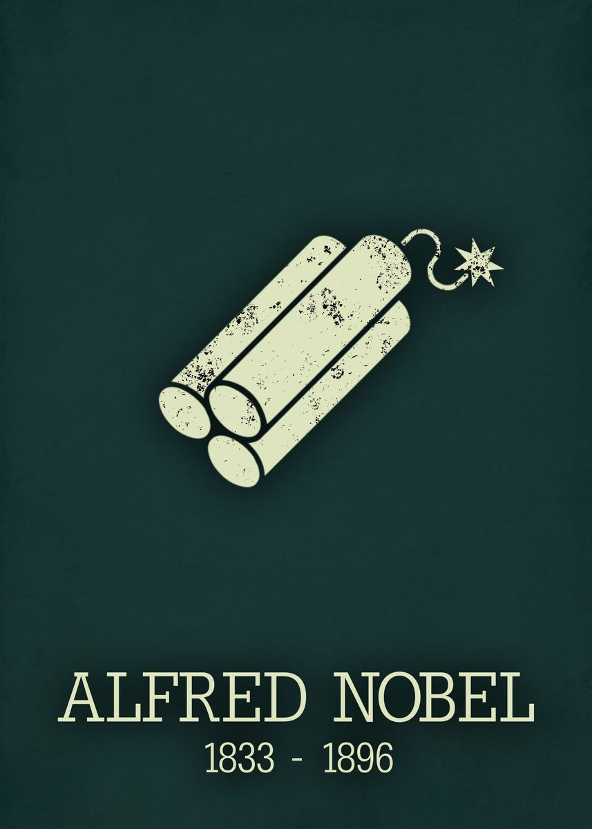'Alfred Nobel poster' Poster, picture, metal print, paint by Viktor ...