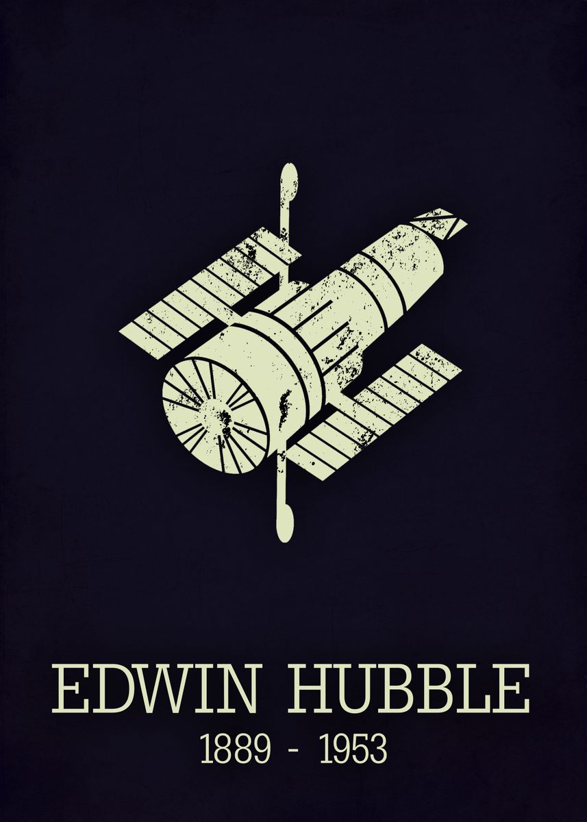 'Edwin Hubble poster' Poster, picture, metal print, paint by Viktor ...