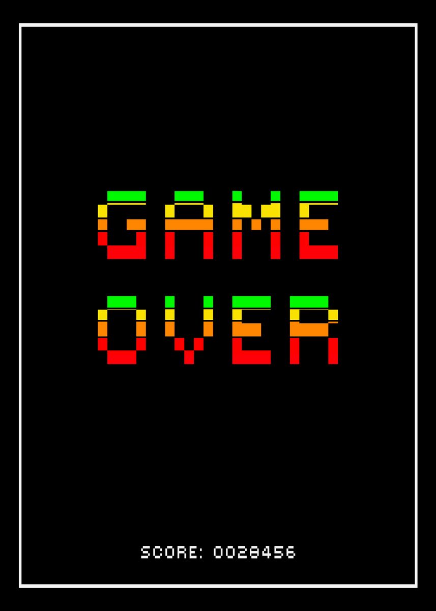 'Retro-game over' Poster by Juan Goncalves | Displate