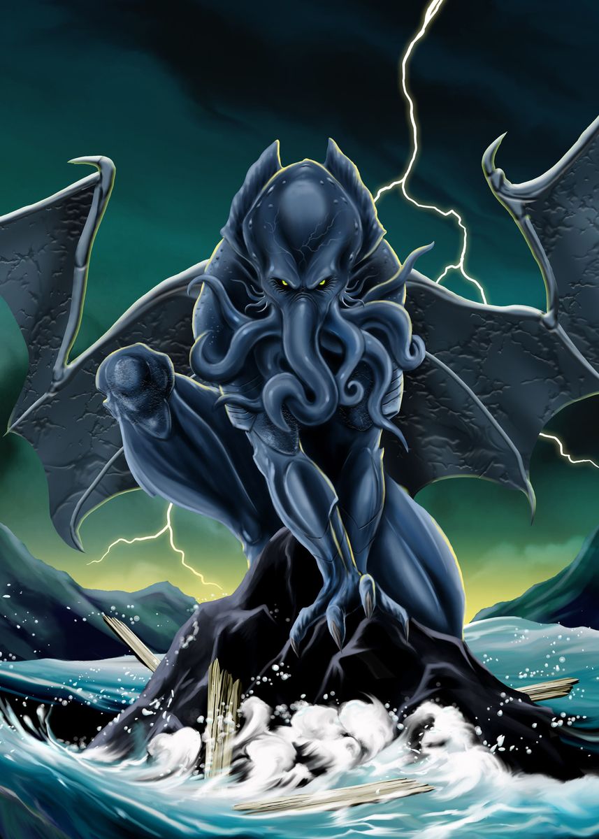 'CTHULU ' Poster, picture, metal print, paint by EL NINO | Displate