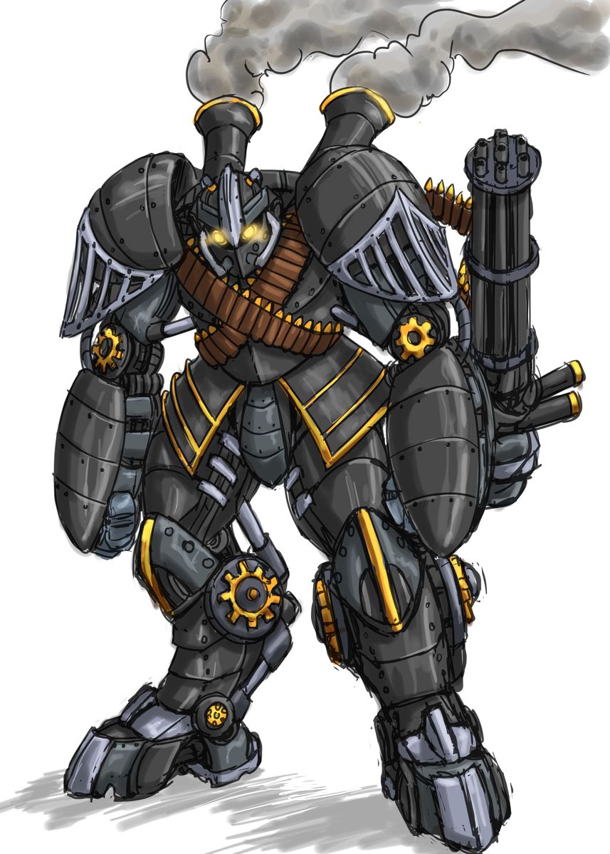 '1910 retro mecha from an alternate Mexican Revolution' Poster, picture ...