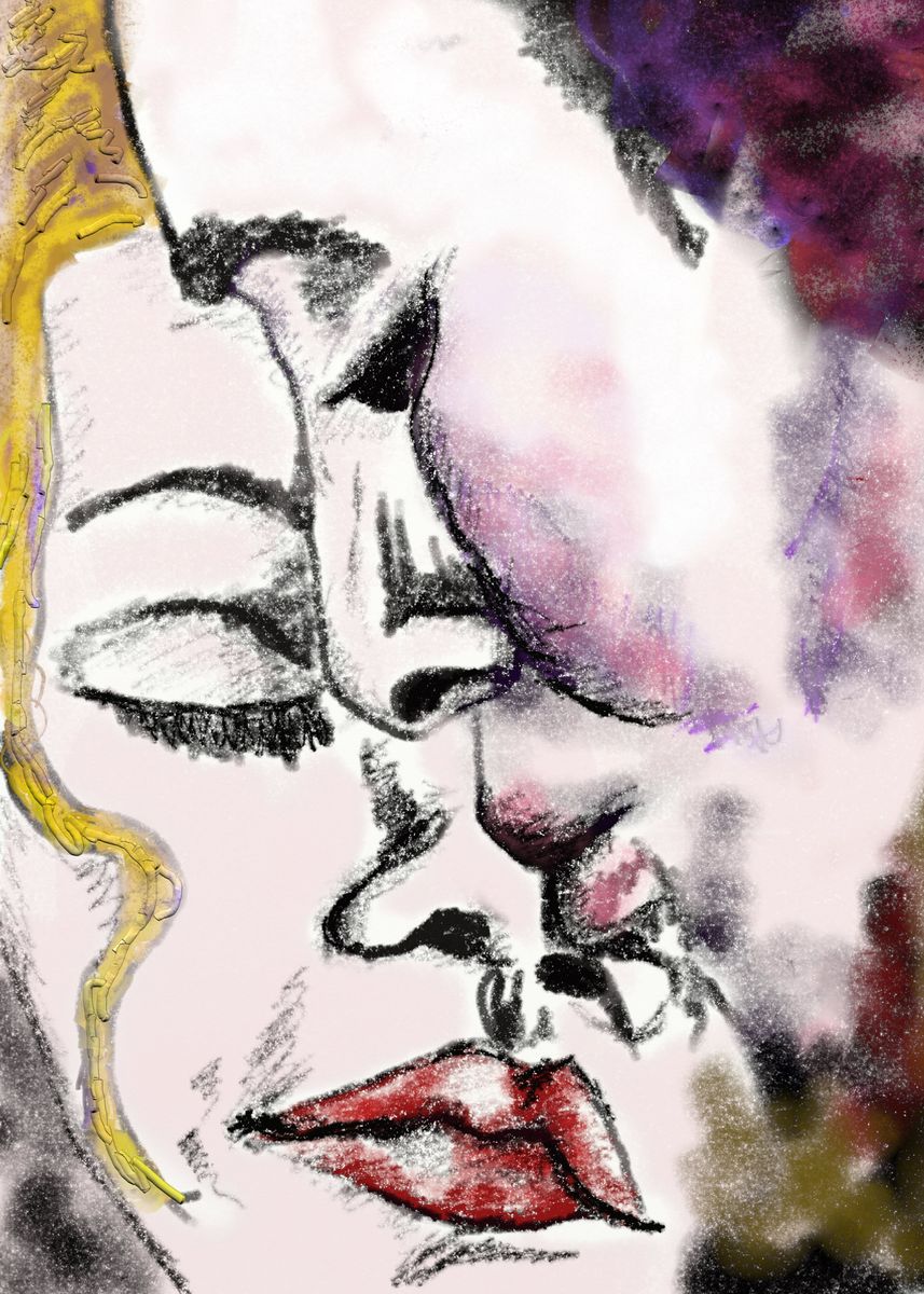 'Abstract love ' Poster, picture, metal print, paint by Sarah Hall ...