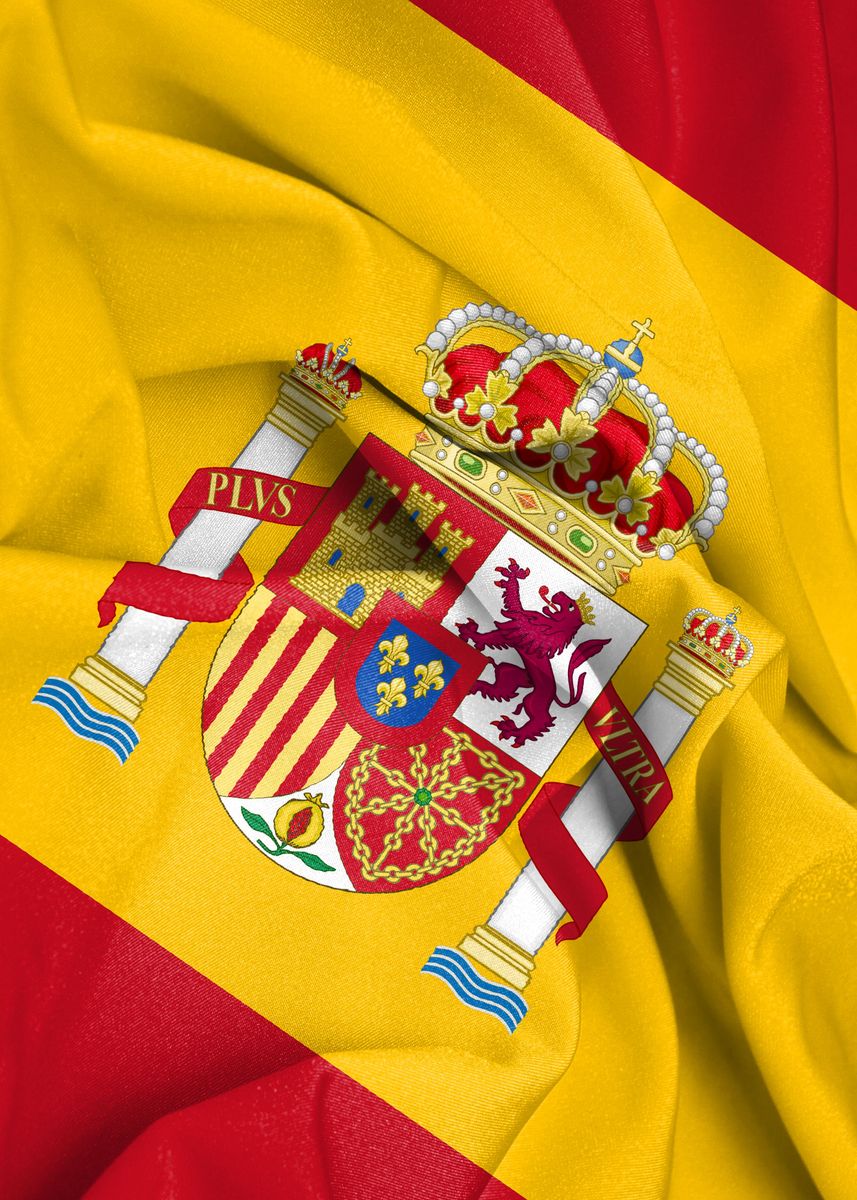 'Spain' Poster, picture, metal print, paint by Fuzzy Concept | Displate