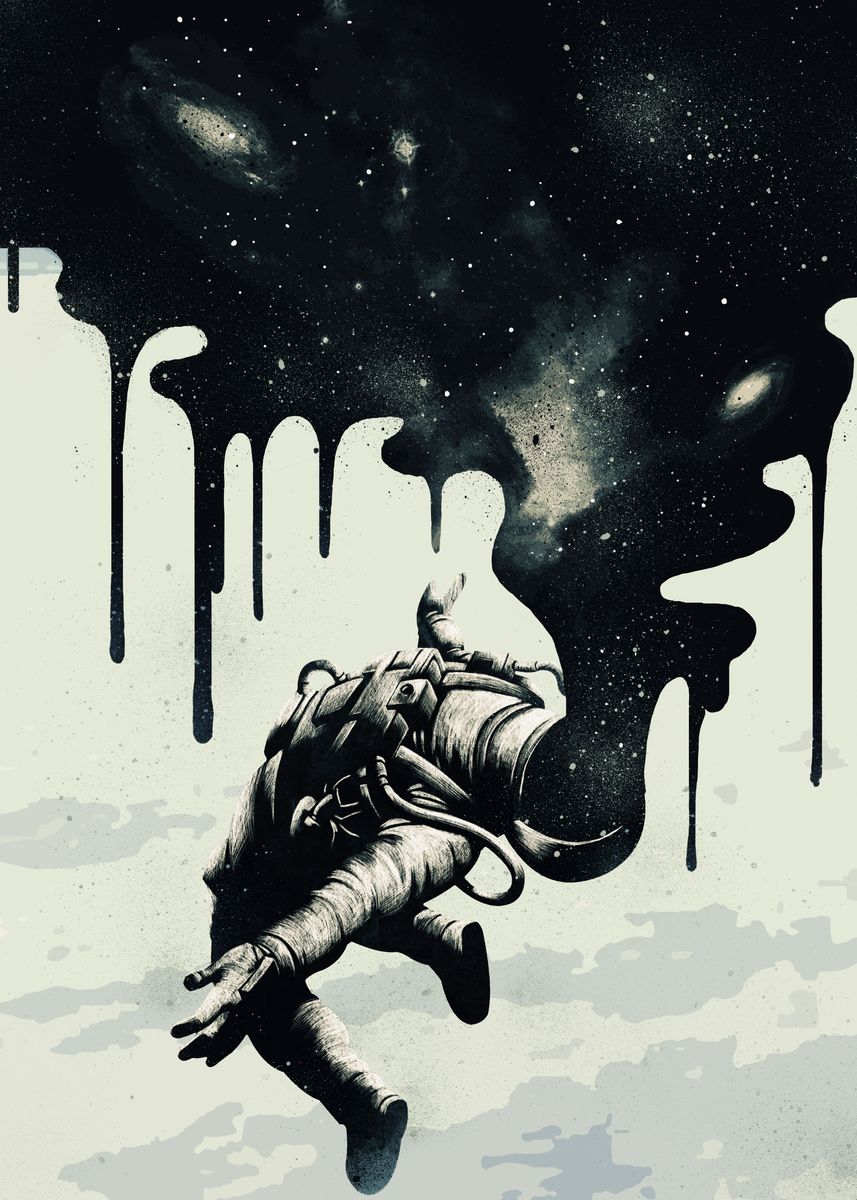 'Fall Down' Poster, picture, metal print, paint by Morgan Satria | Displate