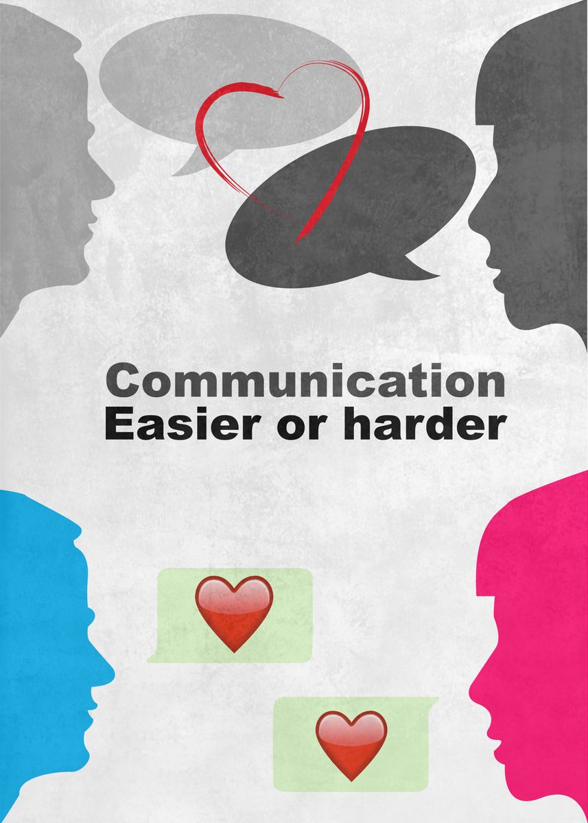 'A Displate about how people communicate with each other ... ' Poster ...