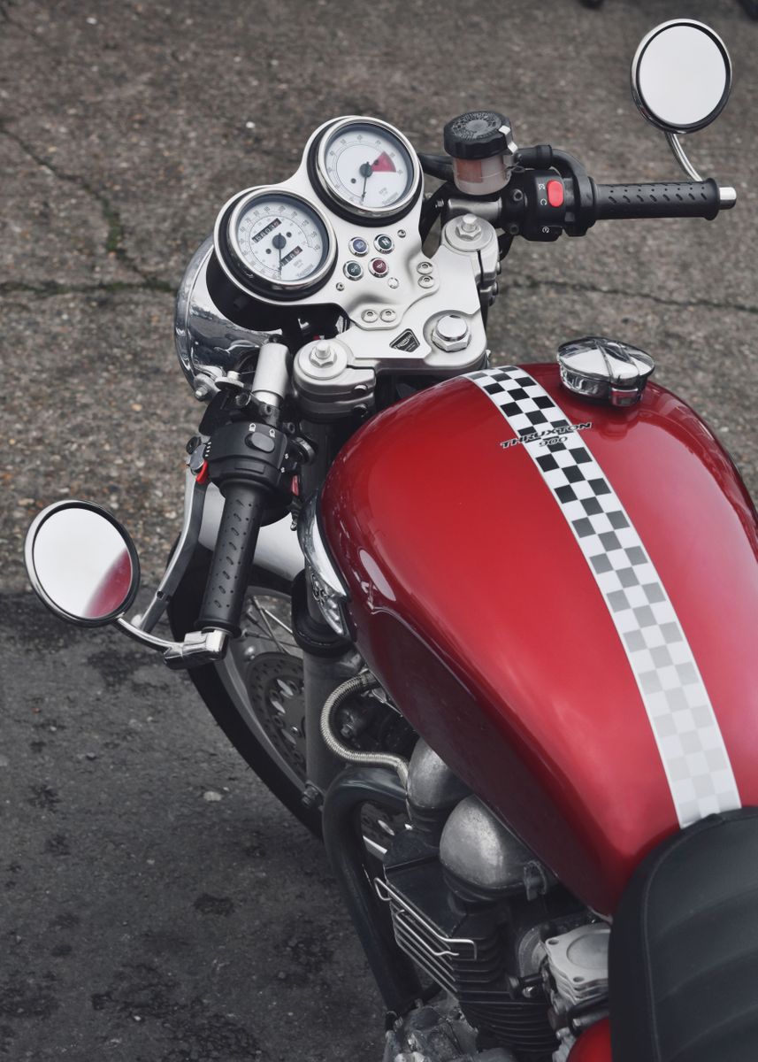 'top view of a front part of modern TRIUMPH motorcycle' Poster, picture ...